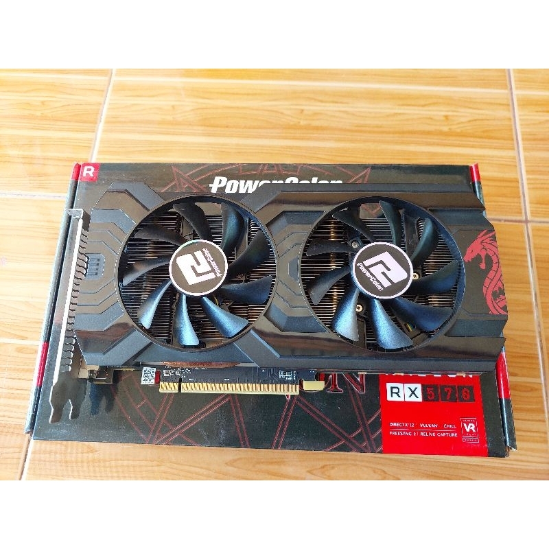 Powercolor Red Dragon RX570 4G มือสอง สภาพสวยกริ๊บๆ พร้อมกล่อง ไม่ใช่ ...