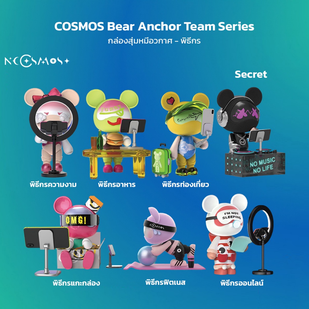 กล่องสุ่ม Cosmos Bear รุ่น Live Group Series Figures Blind Box Kid Toy ...