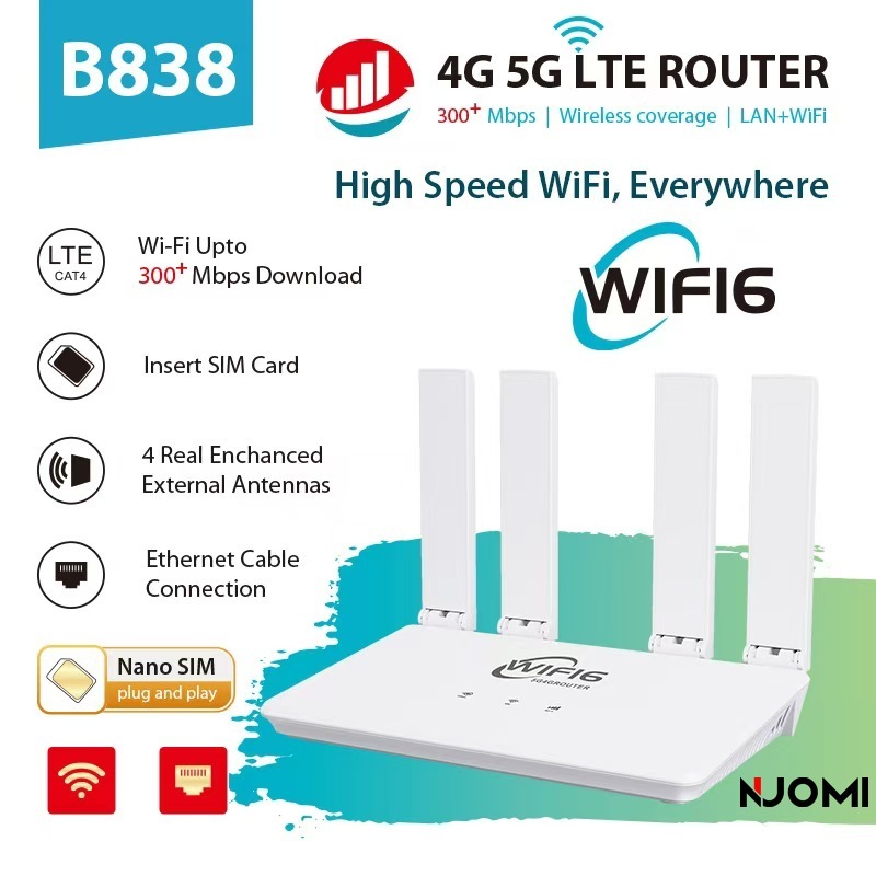 Router 4G 5G LTE SIM WiFi6 300Mbps+ Wireless Router System เราเตอร์ใส่ ...