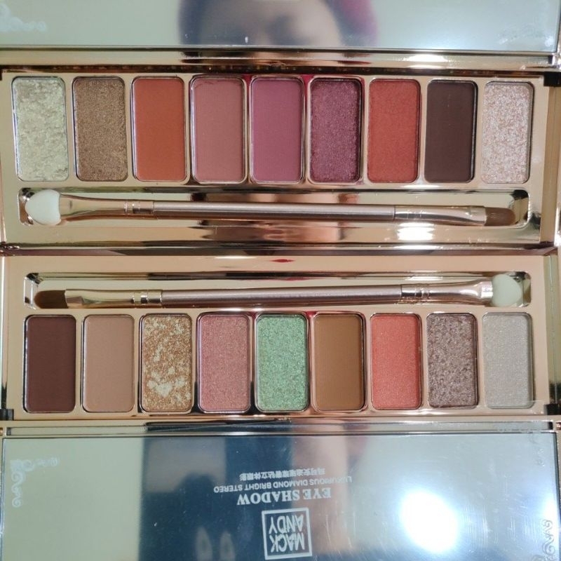 MACK ANDY eyeshadow ทาตา 9 ช่อง ถ้าตาเนื้อดินน้ำมันสีสวย มีกลิตเตอร์ ...