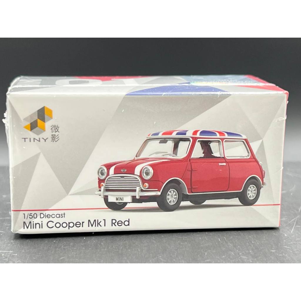 Tiny City Mini Cooper Red with Union Jack Roof & White Bonnet Stripes ...