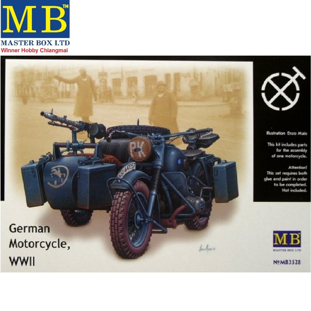 โมเดลรถมอเตอร์ไซค์ Master Box 3528 German motorcycle WWII 1/35 | Shopee ...