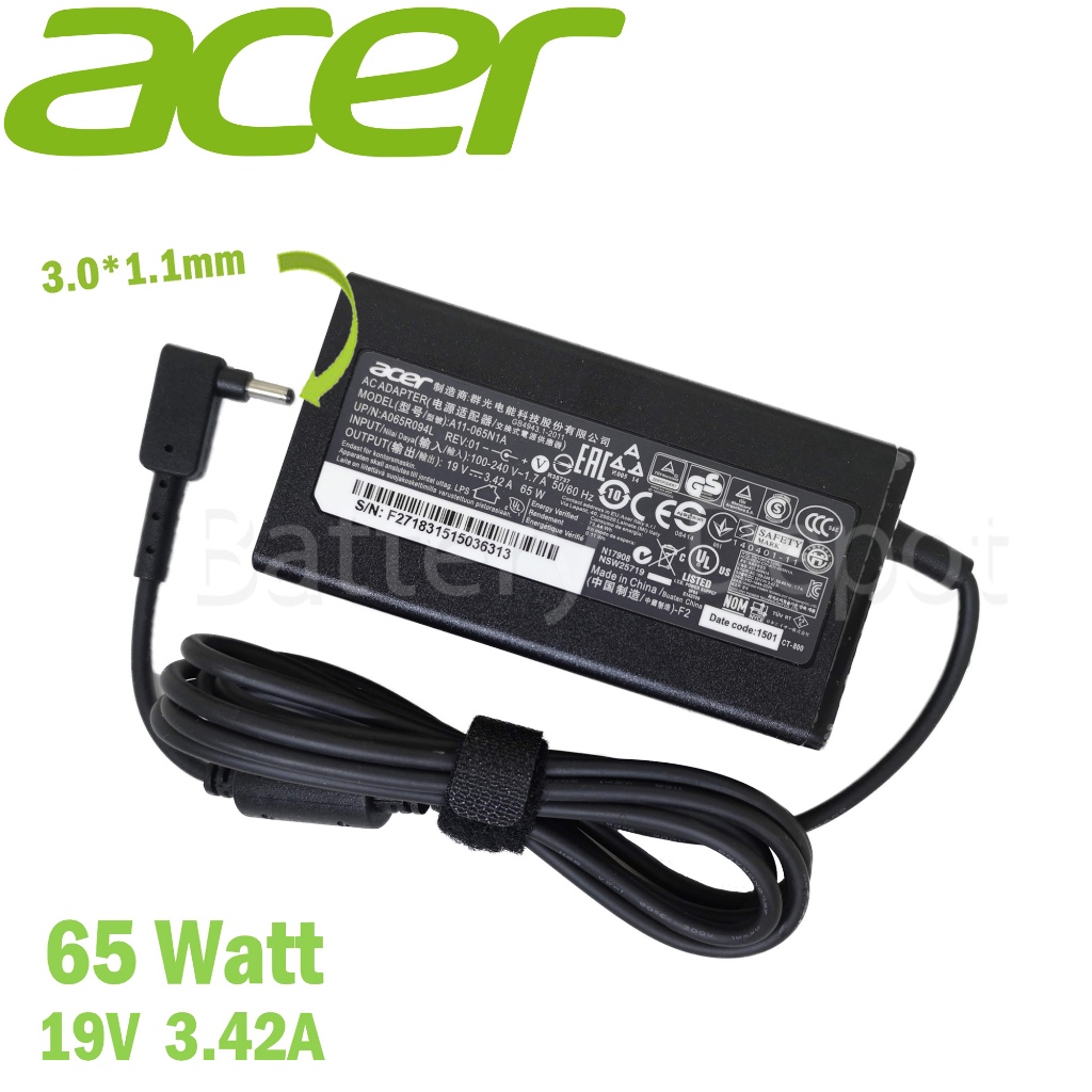 Acer Adapter ของแท้ Acer Iconia W700 65w 3.0 สายชาร์จ Acer | Shopee ...