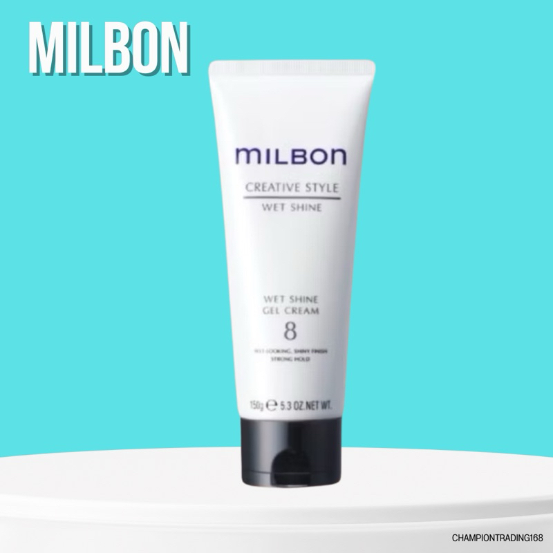 MILBON CREATIVE STYLE WET SHINE GEL CREAM 8 150 ML.เจลครีมที่มอบช่อผมให้ดูเงางาม มีสไตล์ ไม่แข็ง ...