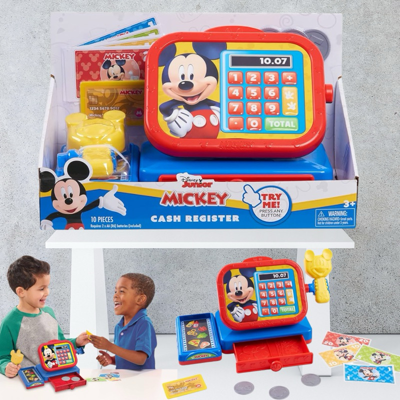 MICKEY MOUSE Disney Junior Funhouse Cash Register with Realistic Sounds ...