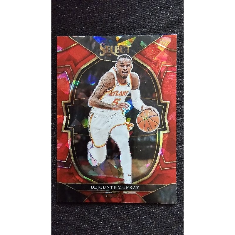 Dejounte Murray 2022-23 Panini Select Basketball red cracked ice rizm ...