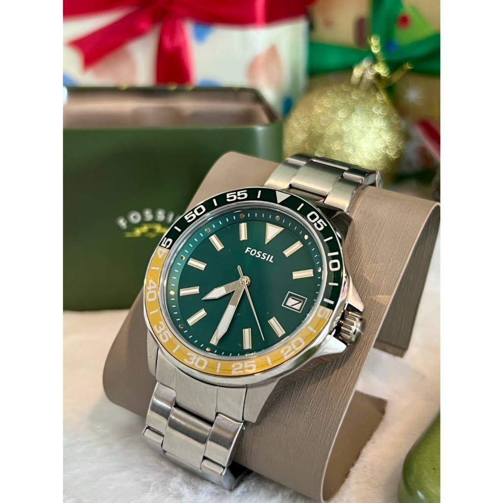 Fossil นาฬิกาข้อมือผู้ชาย สายโทน สีเงินและสีทอง BQ2506 | Shopee Thailand