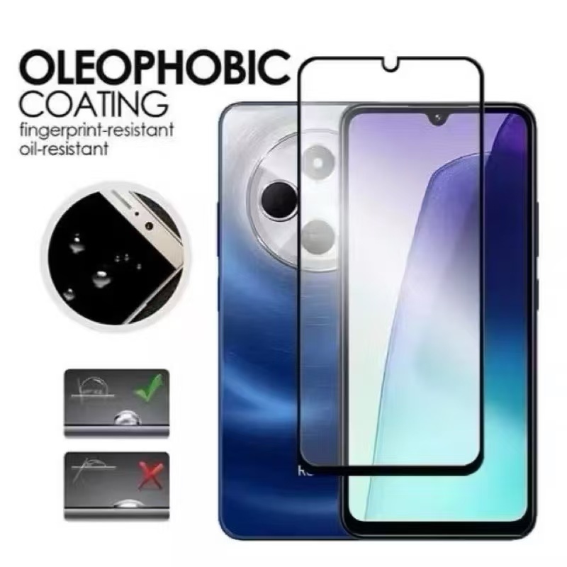 ฟิล์มกระจก สำหรับ XIAOMI เต็มจอ Redmi 14C / Poco C75 / Redmi 13 13C / Redmi A5 / Poco C65 C71 ...