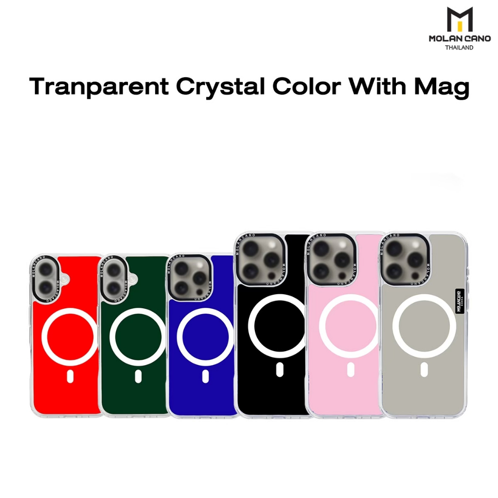 MOLAN CANO Transparent Crystal Color Mag Case foriPhone 16/16+/16P/16PM ...