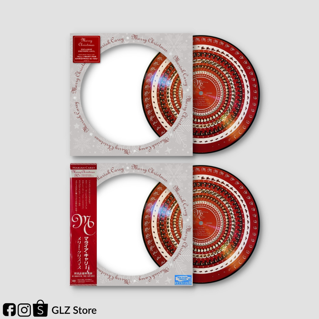 Mariah Carey - Merry Christmas (30th Anniversary) ***แผ่น Zoetrope*** [Vinyl (แผ่นเสียง), 12" LP ...