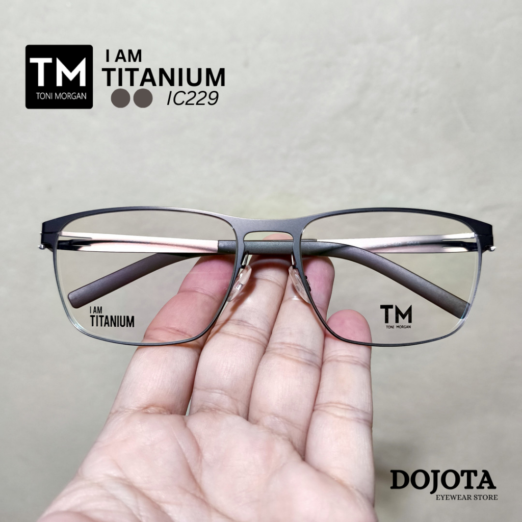 กรอบแว่นตาไทเทเนี่ยม Toni Morgan รุ่น IC229 สีเทาน้ำตาล Gray Brown ...