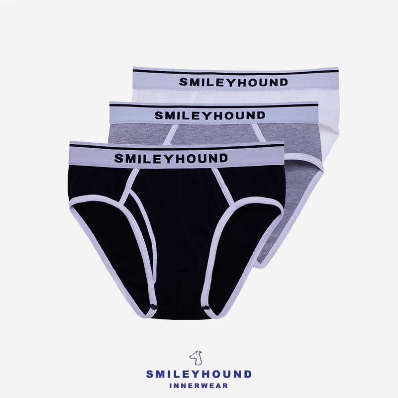 [BOX SET แพ็ค 3 ชิ้นสุดคุ้ม] Smileyhound Innerwear กางเกงในผู้ชาย ทรง Brief ขาเว้า | Shopee Thailand