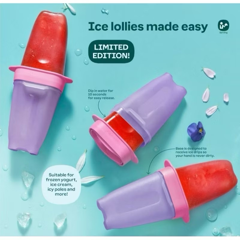 Tupperware ทัพเพอร์แวร์ รุ่น แป้นพิมพ์ไอติม Ice Lollitups สีม่วง ...