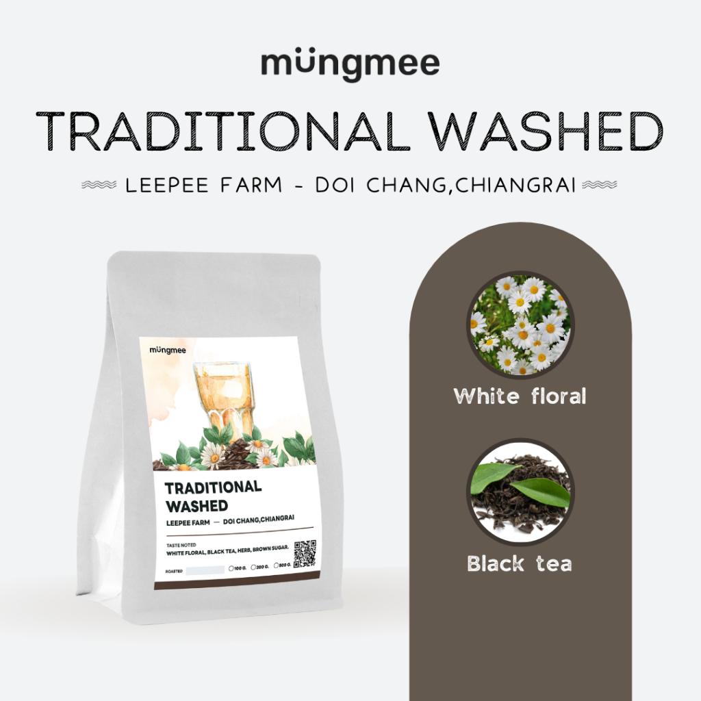 Mungmee Coffee เมล็ดกาแฟ คั่วอ่อน Doichang - Traditional Washed ...