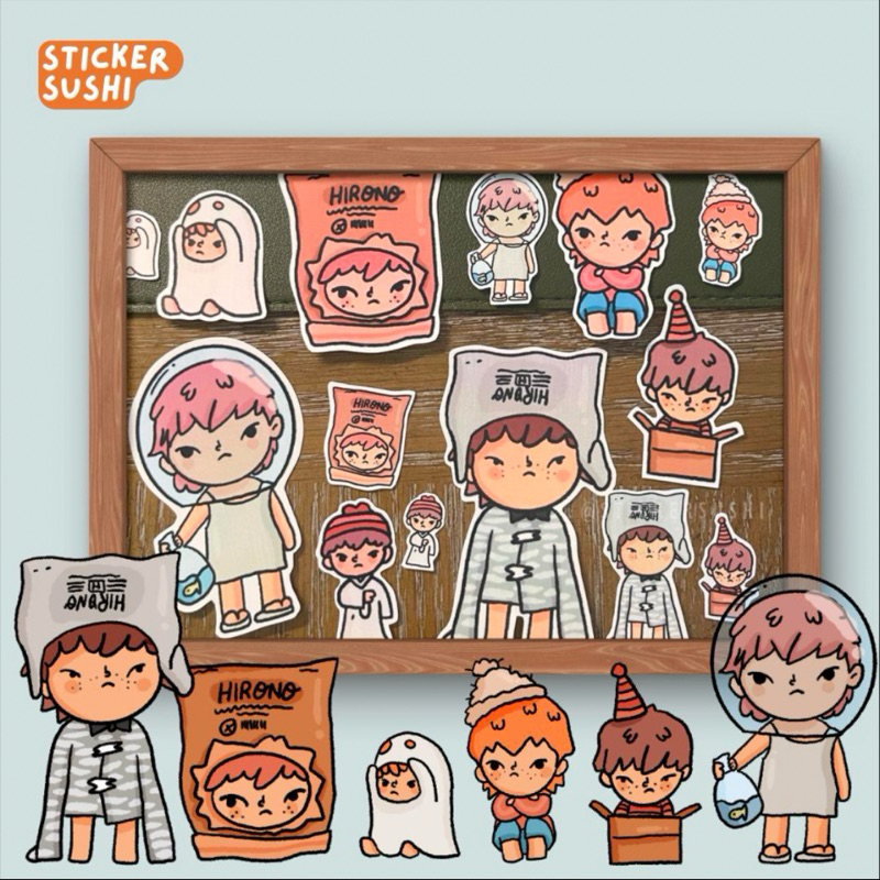 Popmart Fan Art Sticker | สติ๊กเกอร์ POPMART น่ารัก | Hirono, Kong ...