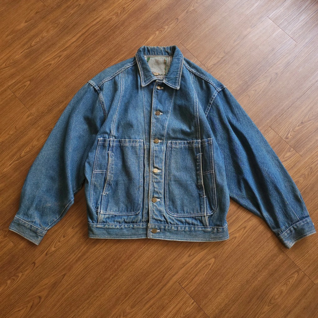 Vintage Rustic Port Original Denim Jacket | Shopee Thailand