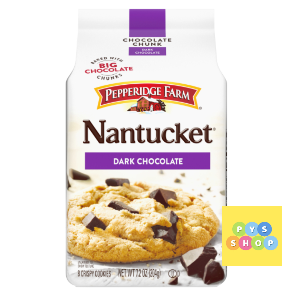 Pepperidge Farm Nantucket Crispy Dark Chocolate Chunk Cookies เปปเปอร์ ...