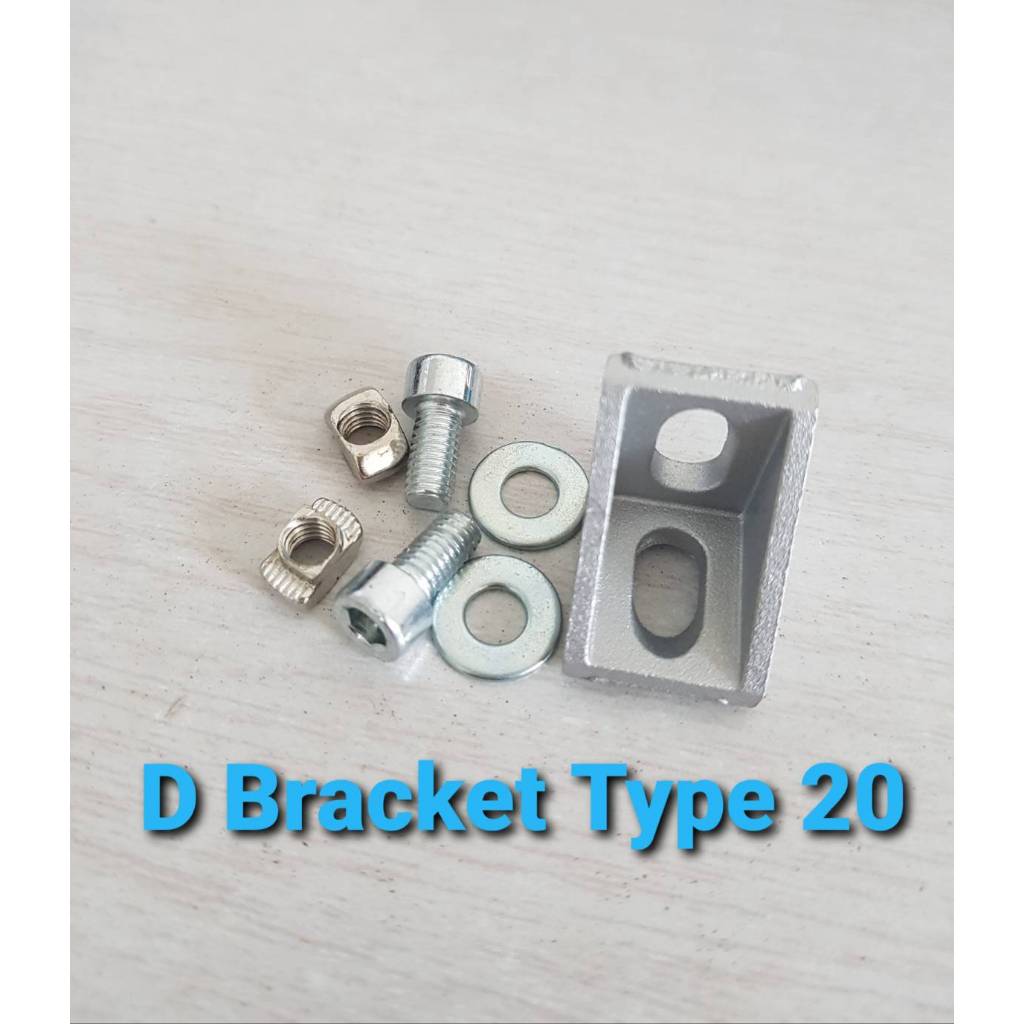 D Bracket Type 2020 Kit set , ข้อต่อสำหรับอลูมิเนียมโปรไฟล์ 2020 (ราคา ...