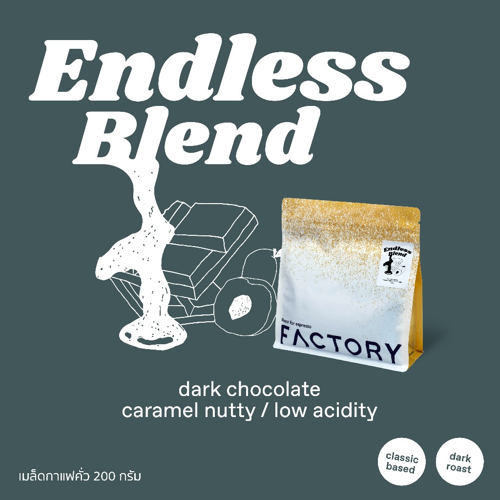 Factory Coffee เมล็ดกาแฟเบลนด์ Endless Blend I Classic Based Dark Roast ...