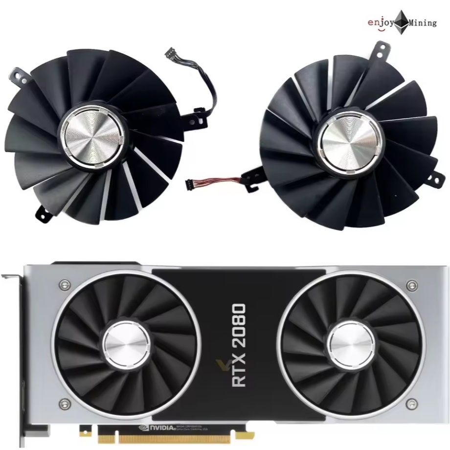 พัดลมการ์ดจอ NVIDIA GeForce RTX 2080 2080ti 2080S TITAN Graphics Card Fan DAPA0815B2UP001 ...