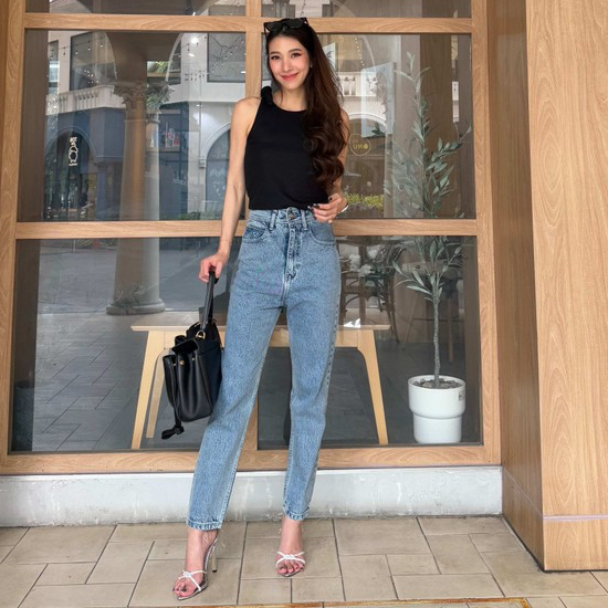 VRT - Maxa high waist jeans (VRT Basic) | Shopee Thailand