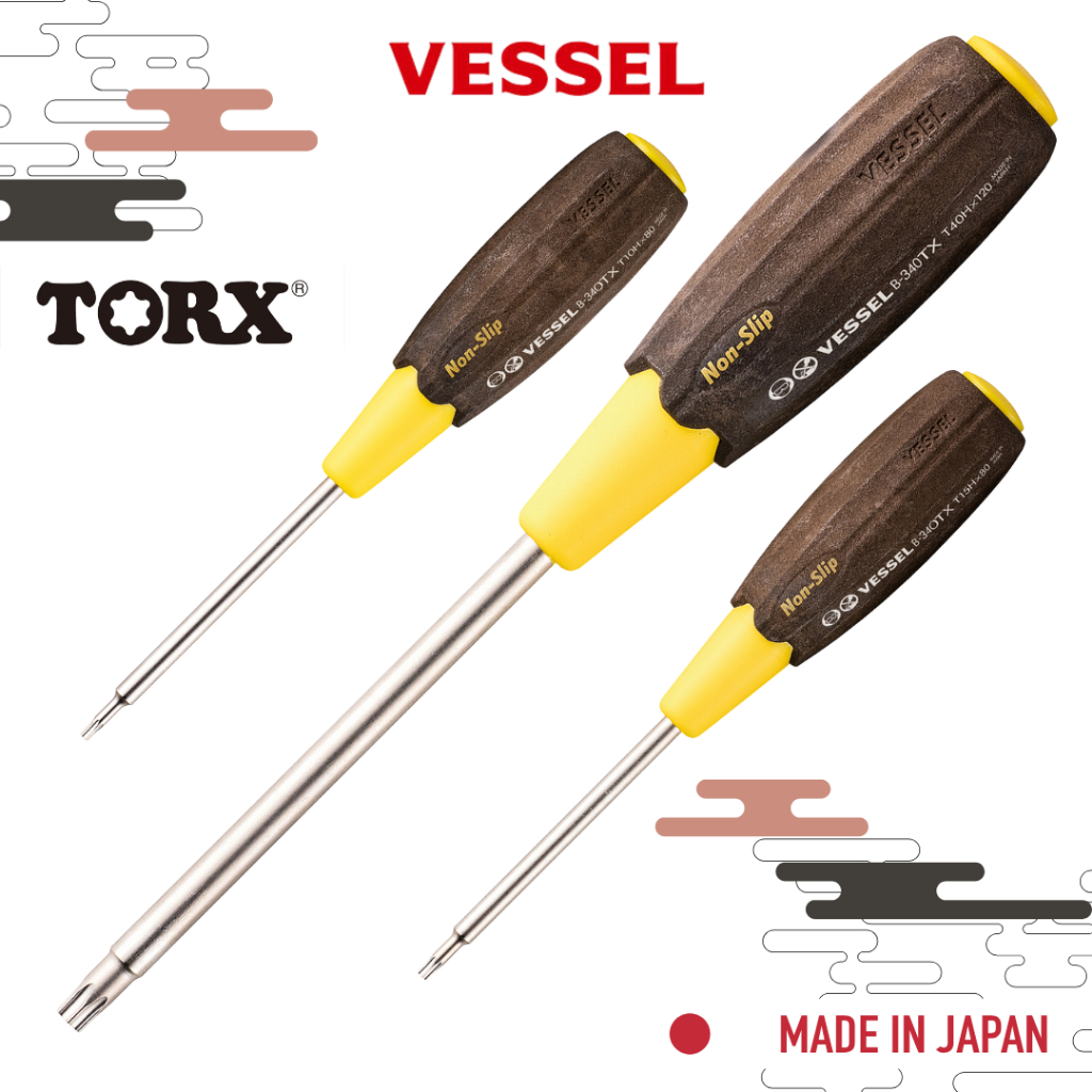 VESSEL ไขควง TORX กันลื่น Wood Compo No.B-340TX | Shopee Thailand