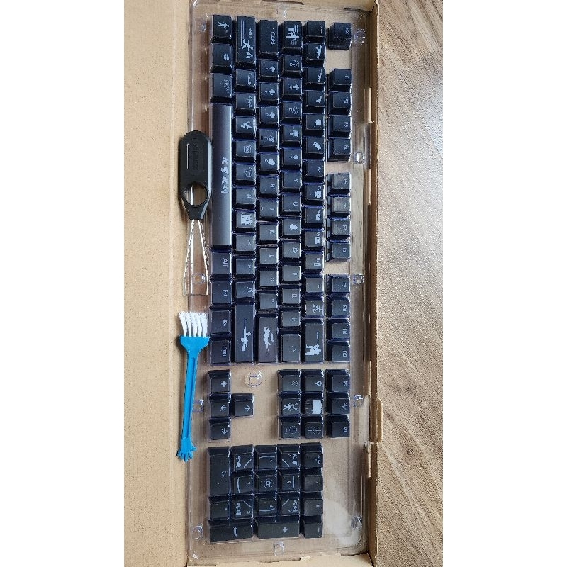 AJAZZ keycaps PUBG ปุ่มกดคีย์บอร์ด ใส พร้อมส่งในไทย 104 Keys ...