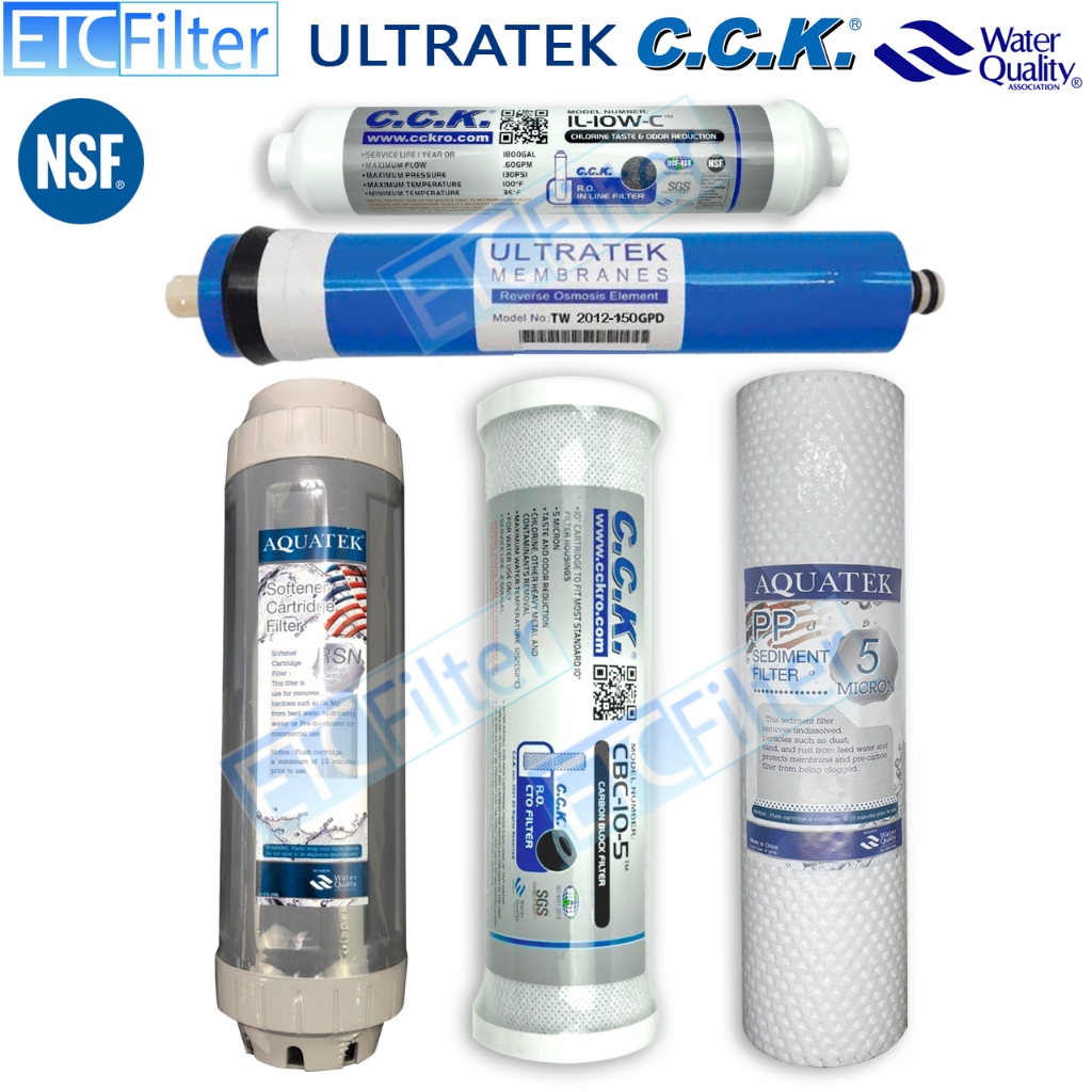 ULTRATEK+CCK ชุดไส้กรอง ULTRATEK RO 50,85 ,100, 150 GPD POST CCK มาตราฐาน NSF | Shopee Thailand