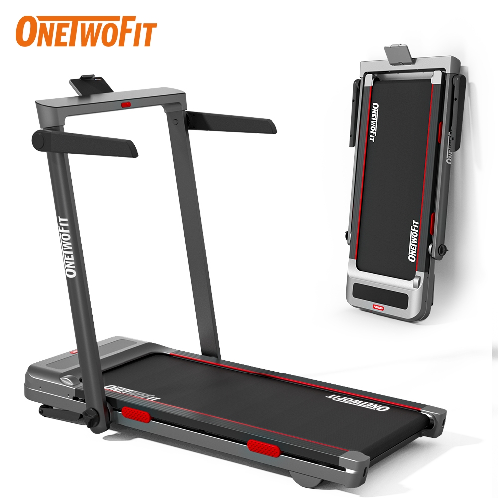 Onetwofit ลู่วิ่ง 2-in-1 มอเตอร์ 3.0PH แผ่นเดิน ปรับความชันอัตโนมัติได้ 12 ระดับ ลู่วิ่งไฟฟ้าพับ ...