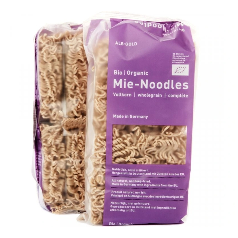 ALB-Gold Organic Spelt Mie Noodles 250g. Wholegrain High Protein บะหมี่ ...