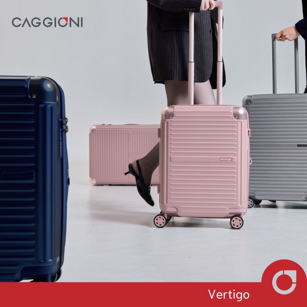 CAGGIONI กระเป๋าเดินทาง รุ่นเวอร์ติโก ( VERTIGO : N19081 ) - สีชมพู | Shopee Thailand