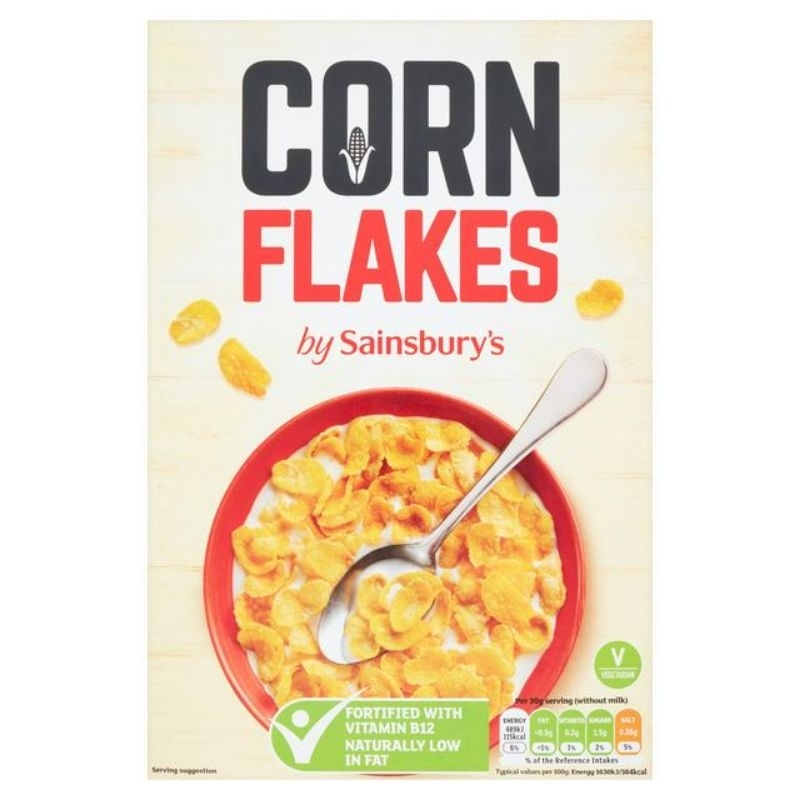 Cornflakes Cereal 500g (Sainbury) Cornflakes fortified with vitamins ...