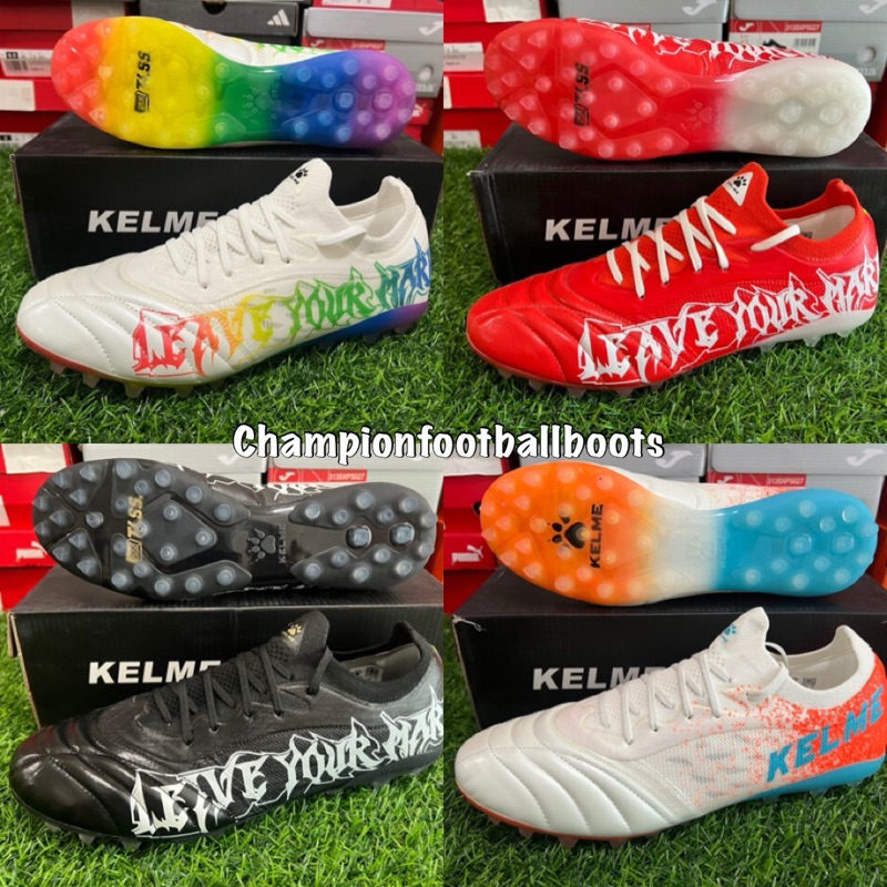สตั๊ด รองเท้าฟุตบอล Kelme X TLSS MG ตัวท๊อป หนังจิงโจ้ | Shopee Thailand