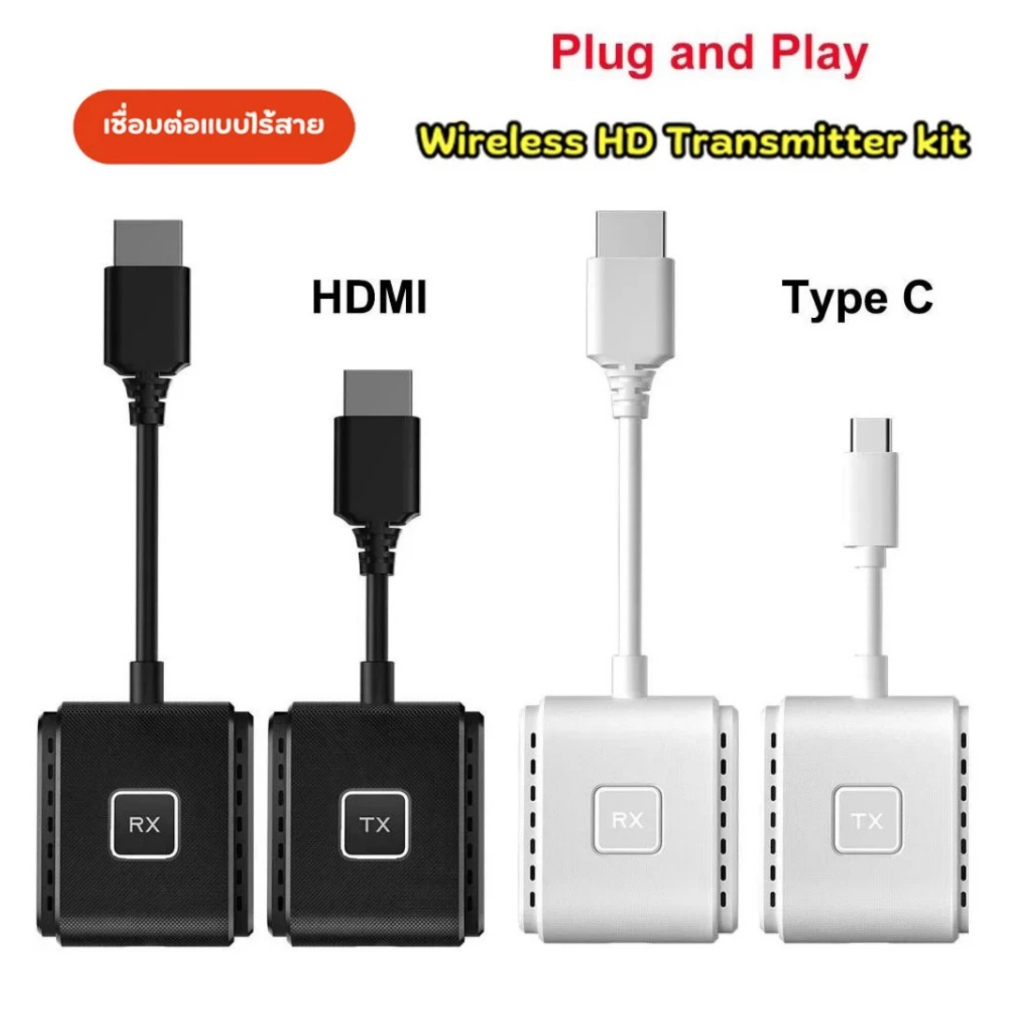 Wireless HD Transmitter Receiver kIT 50เมตร HD รุ่น S1-HD-TX/RX / type ...