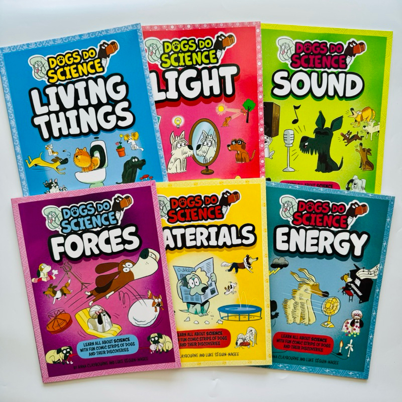 Dogs Do Science Light Living Things Sound Forces Materials 6 Books Set ...