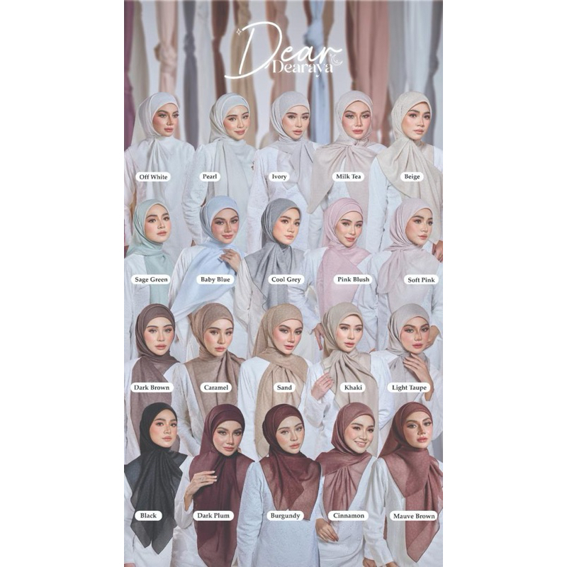•PREORDER• ผ้าคลุม Deara Hijab ผ้าคลุมสีพื้นลายในตัว | Shopee Thailand