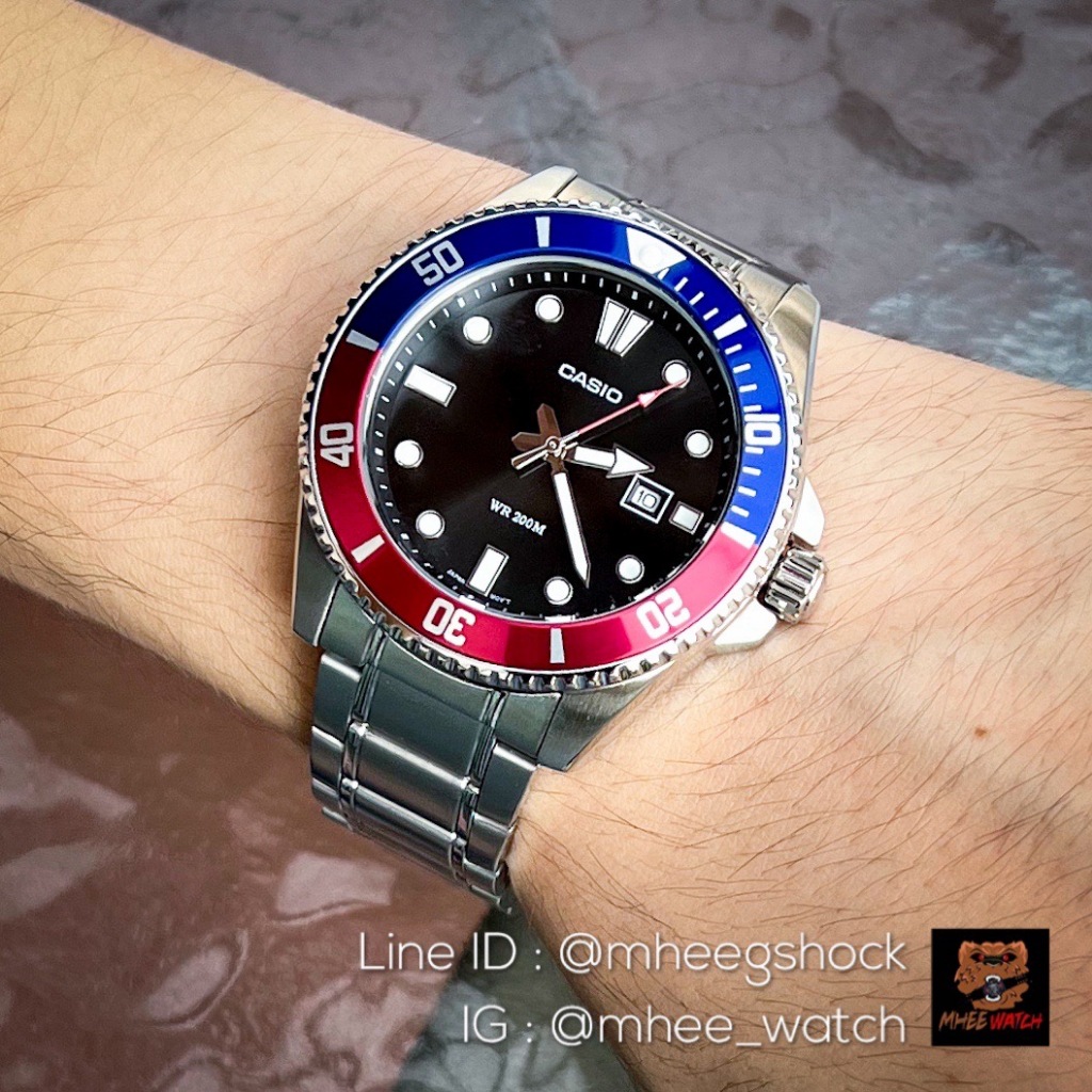 Casio Duro Pepsi Submarine ของแท้ ประกันศูนย์ | Shopee Thailand