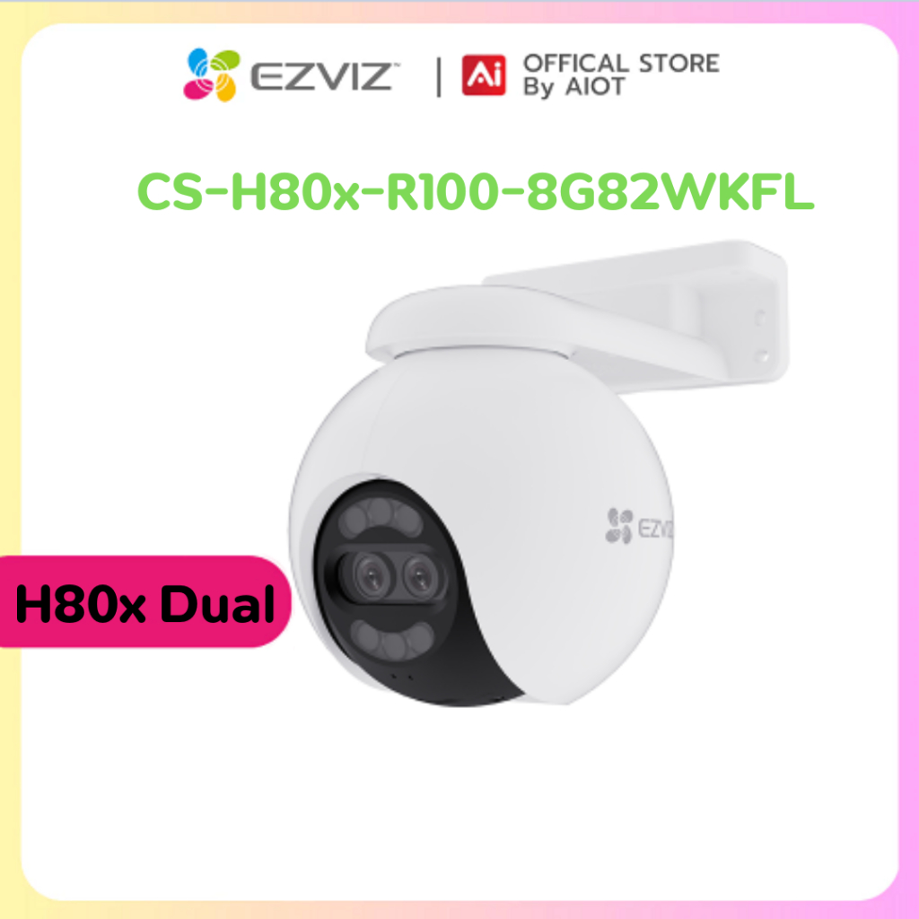 Ezviz รุ่น H80x Dual 4K (CS-H80x-R100-8G82WKFL) กล้องวงจรปิดภายนอก Pan ...