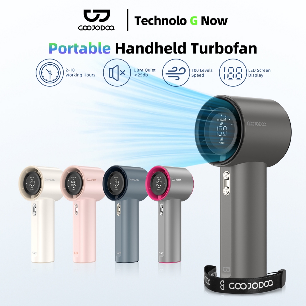 GOOJODOQ GFS001 High Speed Powered Portable Handheld Fan Quiet ...