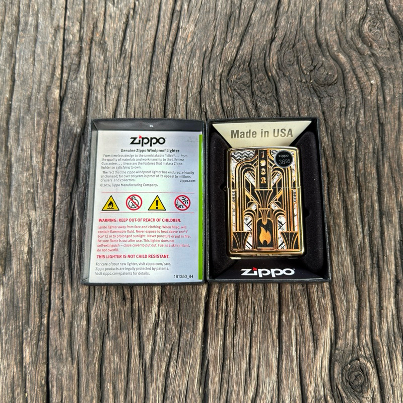 Zippo รุ่น 46585 Art Deco Flame Design ของแท้ | Shopee Thailand