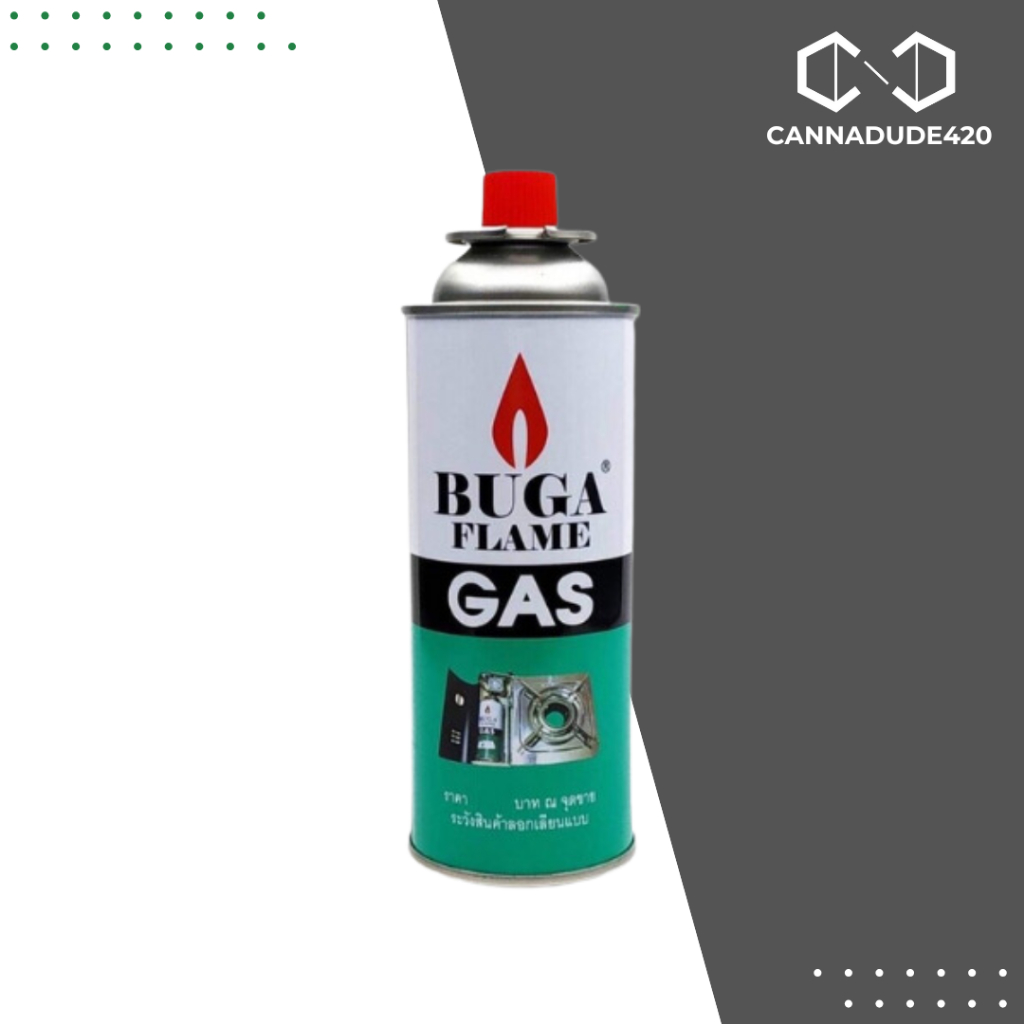 แก๊สเติมไฟแช็คกระป๋องใหญ่ 50 ml. / 375 ml. BUGA FLAME GAS REFILL ...