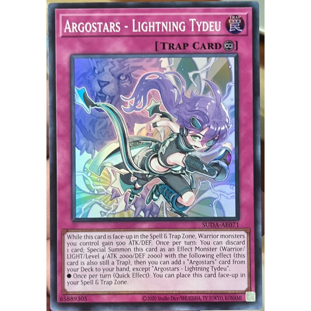 Yugioh Asia-Eng [SUDA-AE071] Argostars - Lightning Tydeu (Super Rare) การ์ดยูกิแท้ถูกลิขสิทธิ์ ...