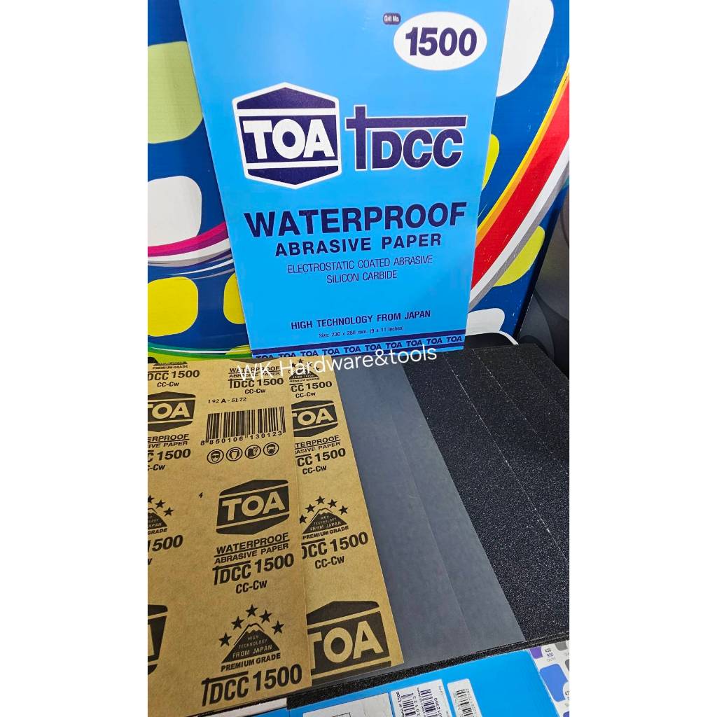 กระดาษทรายน้ำ TOA TDCC (Waterproof Abrasive Paper) มีครบทุกเบอร์ (1แพ็ค ...