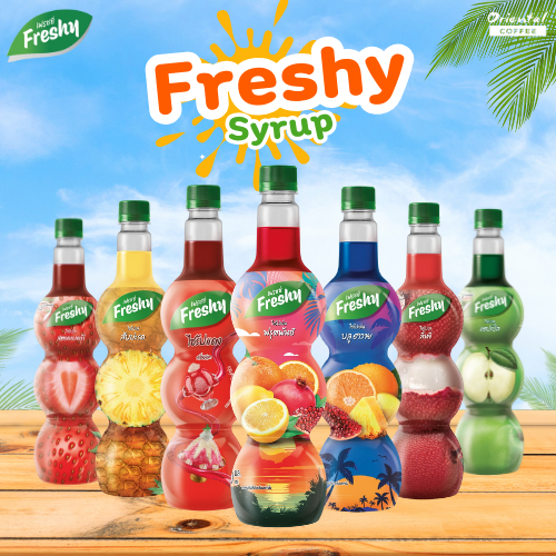Freshy Syrup ไซรัปเฟรชชี่ผสมเนื้อผลไม้เข้มข้น ขนาด 710 ml. ซื้อ1ขวดแถม ...
