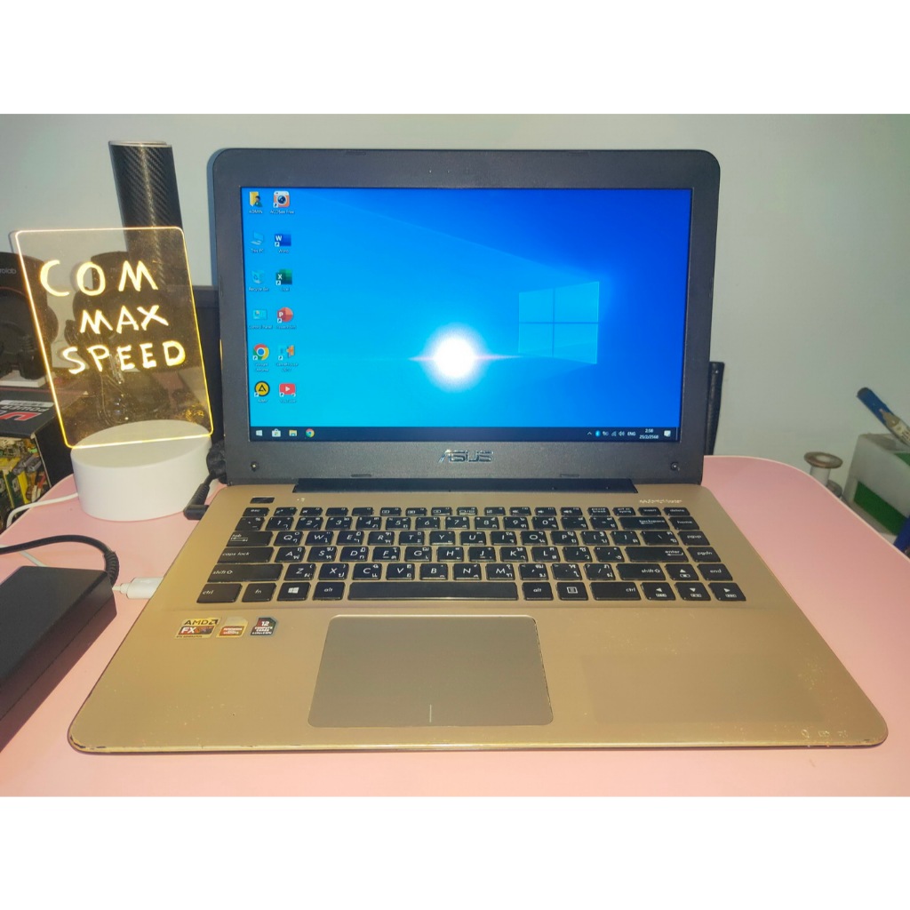 โน๊ตบุ๊ค ASUS X455 ซีพียู AMD FX-8800P แรม 4GB HDD 1TB การ์ดจอ AMD R8 ...