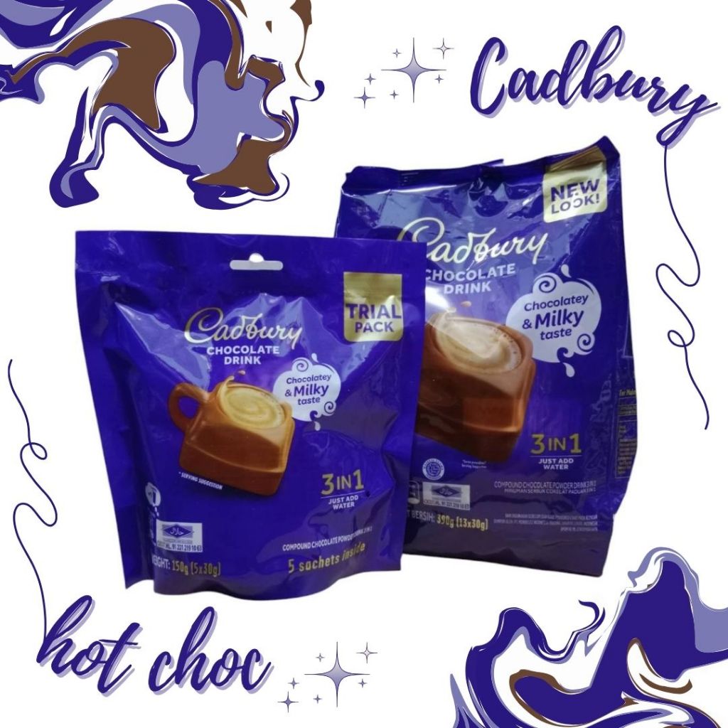 Cadbury hot chocolate 3 in 1 (เครื่องดื่มชงสำเร็จรูป) ช๊อคโกแลตเข้มข้น ...