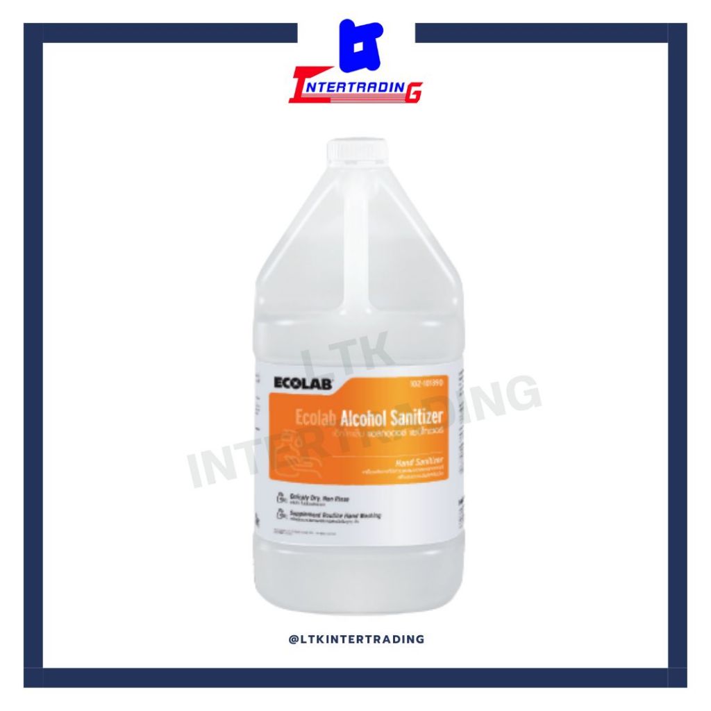 แอลกอฮอล์ฆ่าเชื้อชนิดน้ำ ECOLAB ALCOHOL SANITIZER ขนาด 3.8ลิตร | Shopee ...