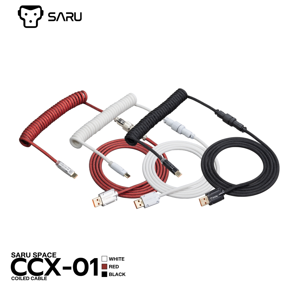 Saru Coiled Cable Ccx1 Usb A To Usb C สายเคเบิลสำหรับแมคคานิคอล