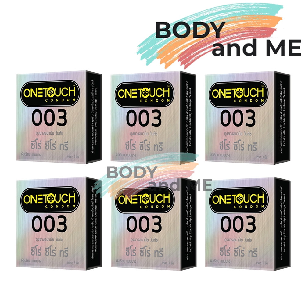 แถมฟรีอีก 1 ชิ้น - EXP 02/2029 - ครึ่งโหล- Onetouch 003 ถุงยางอนามัย ถุงยาง วันทัช one touch 003 ...