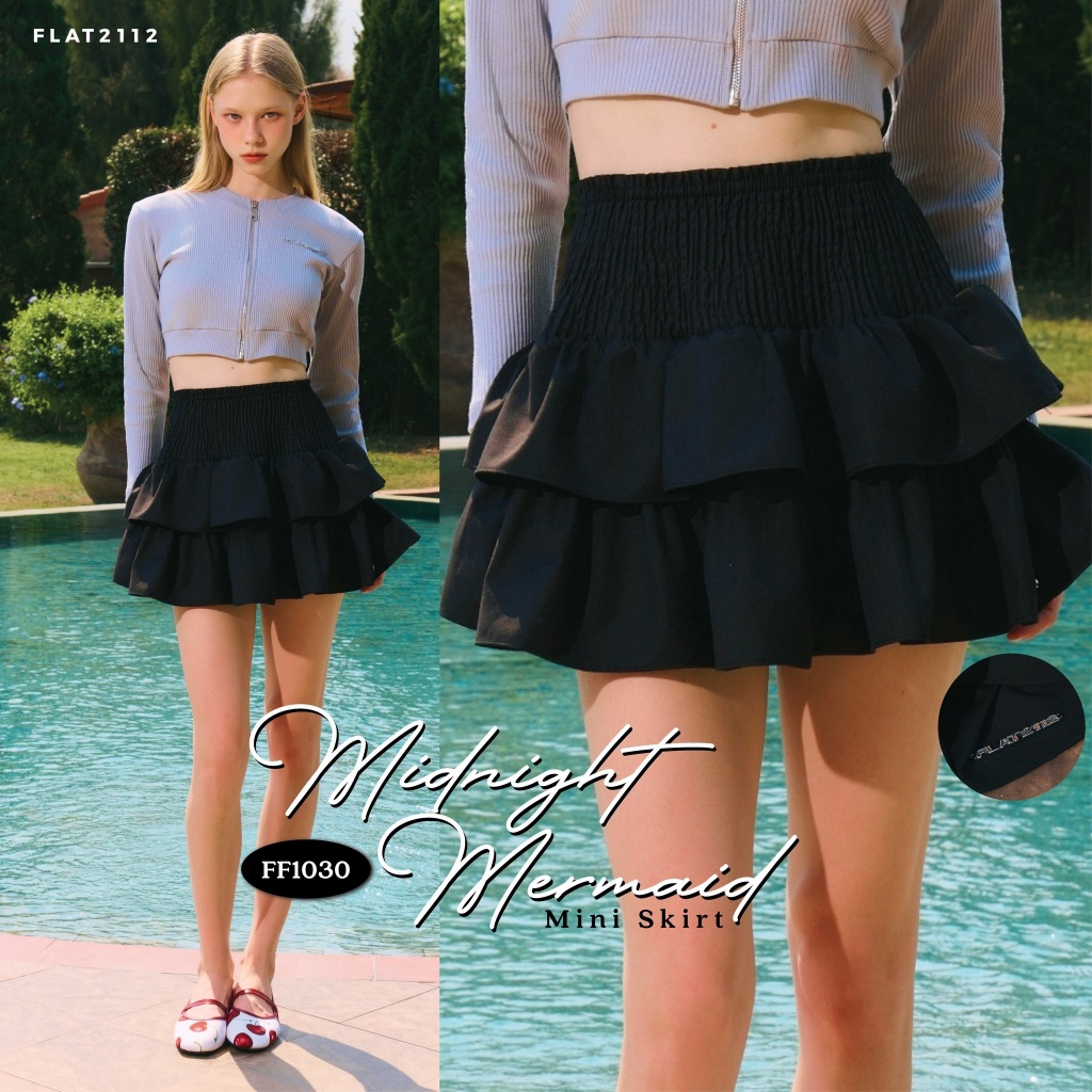 FLAT2112 FF1030 : MIDNIGHT MERMAID MINI SKIRT กระโปรง กระโปรงสั้น ...
